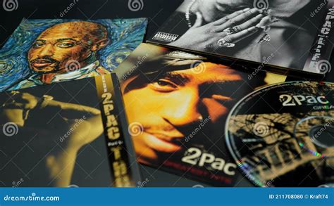 Covers Of CDs By Tupac Shakur Also Known As 2Pac And Makaveli Her