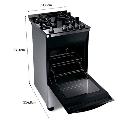 Fogão Brastemp 4 Bocas Inox mesa de vidro dupla chama e grill