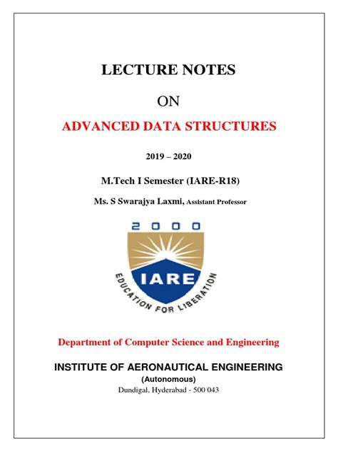iare iare ads lecture notes pdf queue abstract data type array data structure