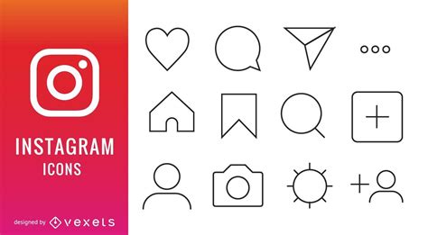 Colecci N De Iconos De Instagram Descargar Vector