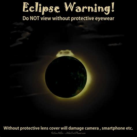 eclipse warning be safe when viewing hike our planet hikeourplanet