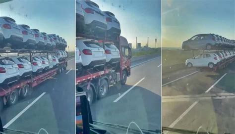 Cegonheiro Flagrado Transportando Carros Na Cegonha Soberano Brasil