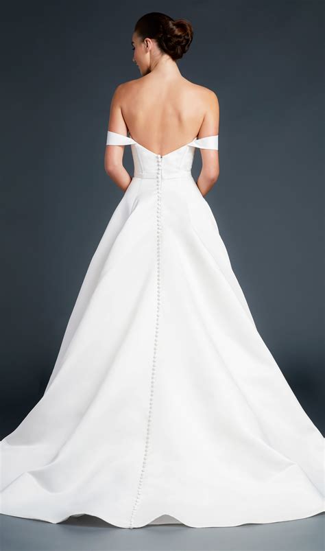 Sweetheart Neckline Off The Shoulder Straps A Line Wedding Dress
