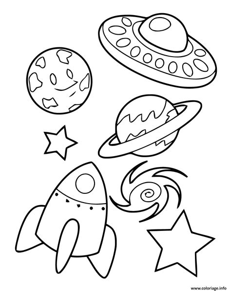 Coloriage Espace Planetes Etoiles Soleil Lune Dessin Planete Imprimer
