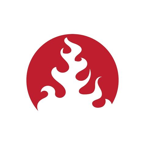 Logotipo da chama de fogo e vetor de símbolo Vetor Premium