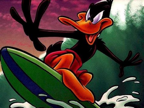 Daffy Duck HD Wallpaper Surfing Into Looney Tunes Fun