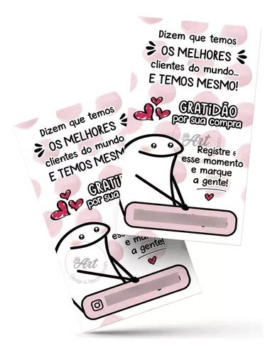 500 Unid Cartão Agradecimento Flork Personalizado Parcelamento sem juros