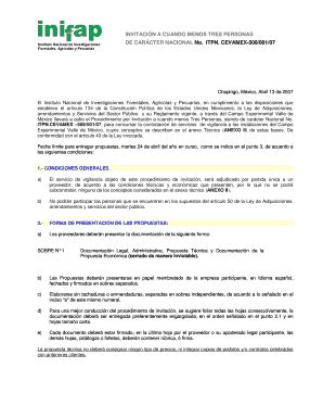 Fillable Online Intranet Inifap Gob CEVAMEX506 001 07 Chapingo Mxico