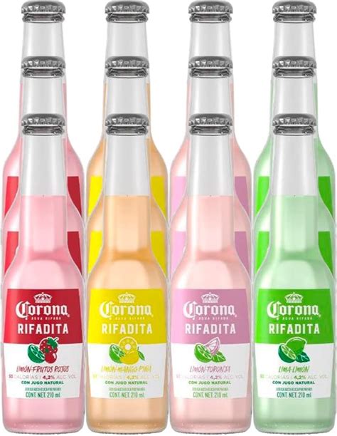 Bebida Preparada Corona Rifaditas Mix Sabores Con 12 Botellas De 210 Ml