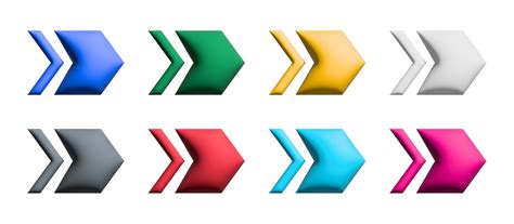 Arrows Big Colorful Set Icons Arrow Icon Arrow Cursor Modern Simple