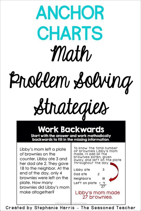 anchor charts for problem solving math anchor charts problem solving strategies math problem