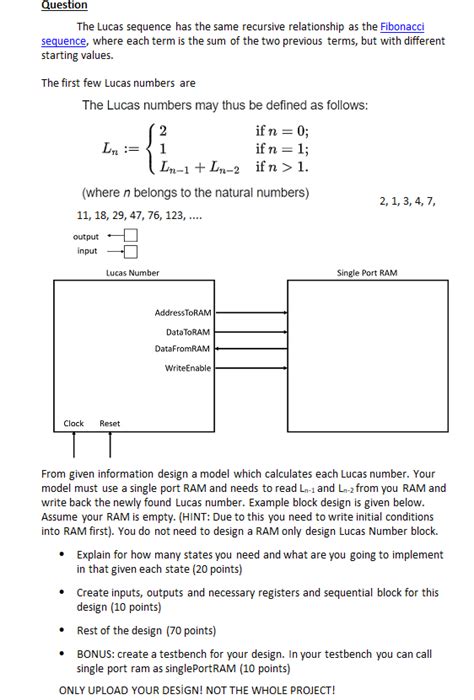 solved question the lucas sequence has the same recursive