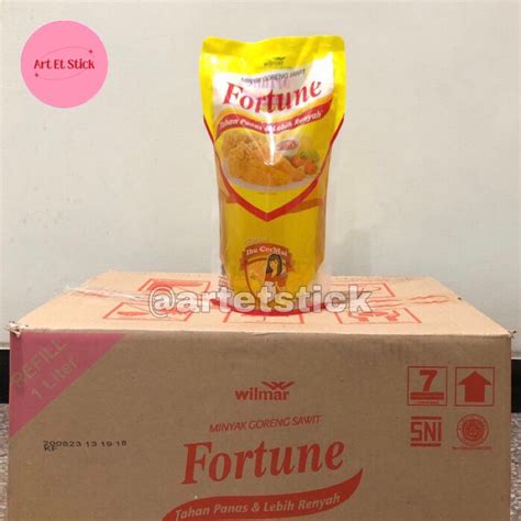 Jual 1 Dus Minyak Goreng Fortune 1 Liter Isi 12 Pouch Shopee Indonesia