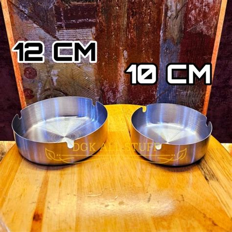 Jual Asbak Wadah Tempat Puntung Abu Rokok Stainless Stainles Steel Besi