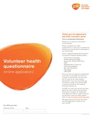 Fillable Online Volunteers Gsk Co Brilliant Thank You Email Examples