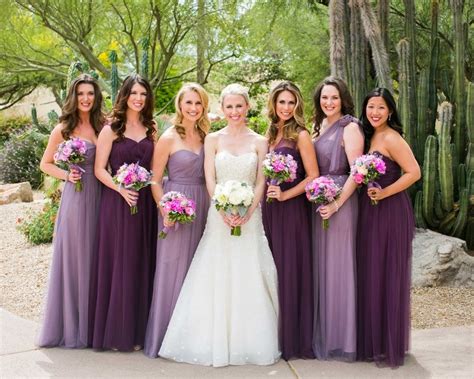 Brides Bridesmaids Photos Bride And Bridesmaids In Dresses In