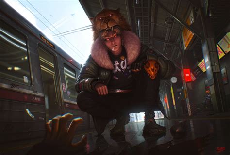 배경 화면 Zsariti 디지털 아트 삽화 캐릭터 디자인 기차역 지하철 칼 2937x1985 Victus007