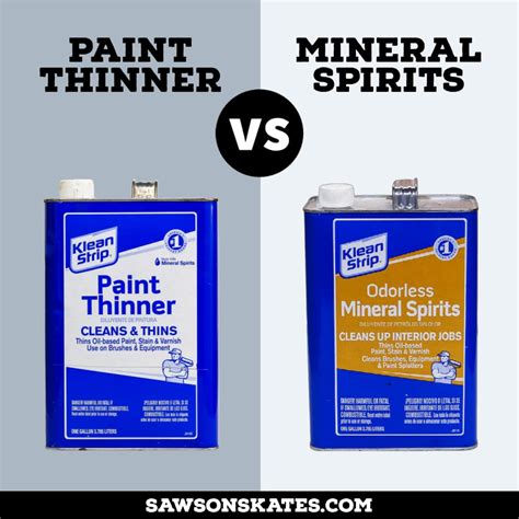 Mineral Spirits Vs Paint Thinner Differences Uses Saws On Skates