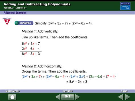 ppt adding and subtracting polynomials powerpoint presentation free download id 2733541
