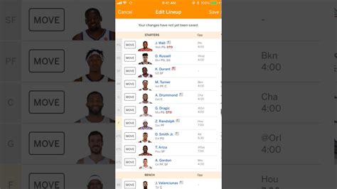 Espn Fantasy Nba Basketball How To Set Your Lineup