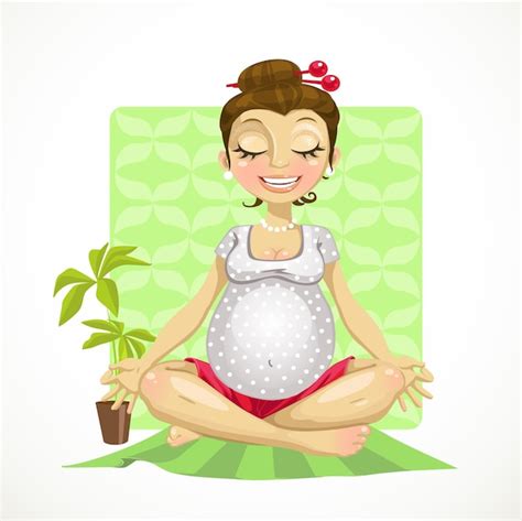 Yoga Para Embarazadas Vector Premium