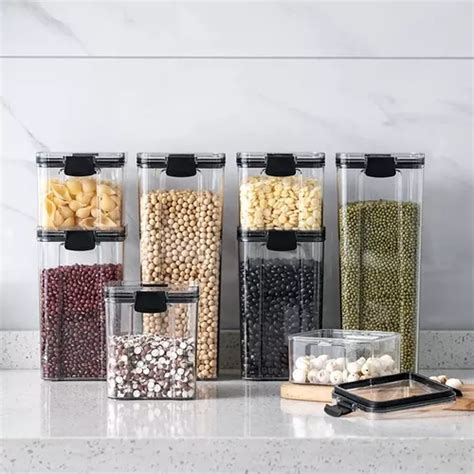 Contenedor Frasco Herm Tico Apilable Acr Lico Ml