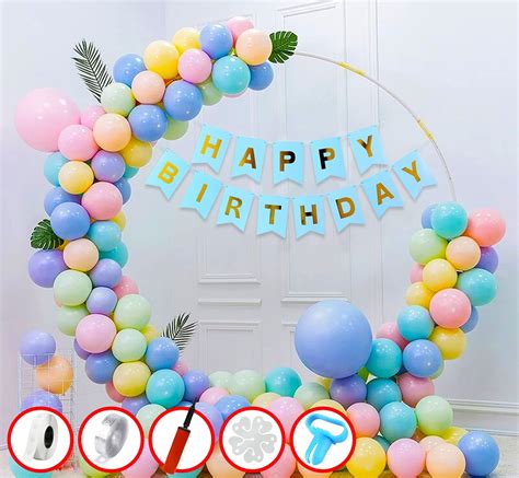 Craiceann Organic Pastel Balloons For Birthday Decorations Set