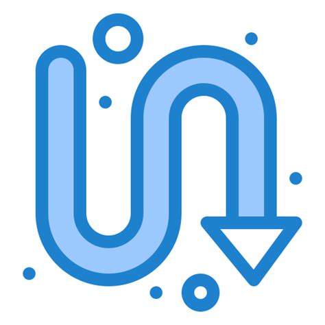 Icono De Flecha Hacia Abajo Generic Blue