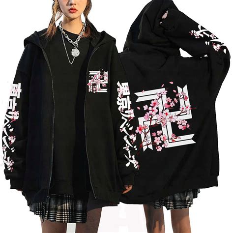 Y2K Bluza Anime Tokyo Revengers Print Jackets Hara 13249819830 Allegro Pl