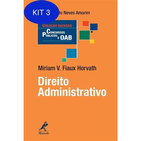 Kit 3 Livro Direito Administrativo Coleção Sucesso Submarino