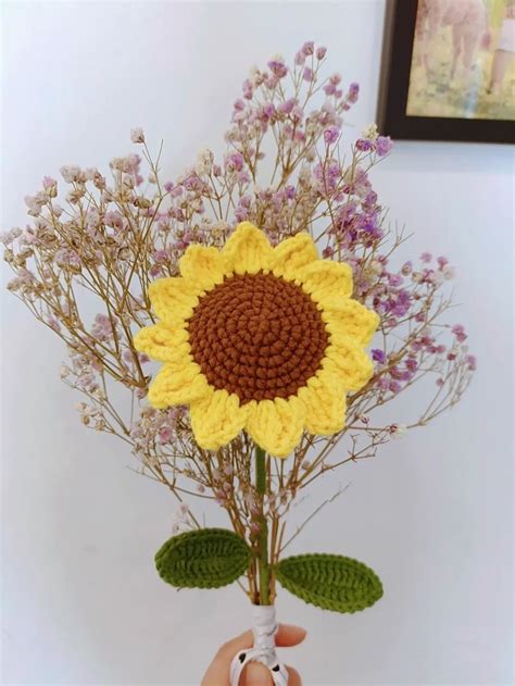 Ig Panpanpolly Crochet Sunflower Crochet Flowers Flowers For Sale