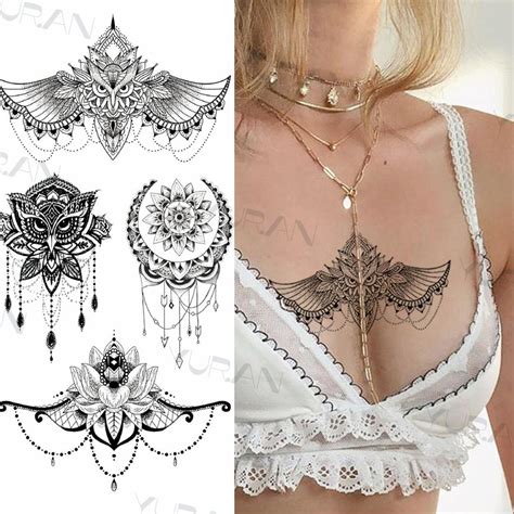 Kaufe Schwarze Sonnenblume temporäre Tattoos für Frauen Männer