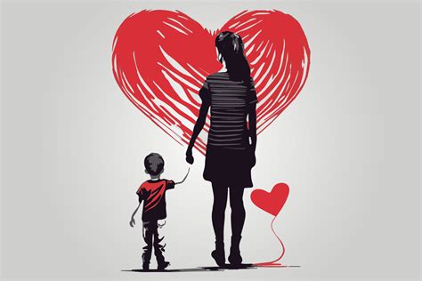 madre e hijo ilustración de amor familiar 14487683 Vector en Vecteezy