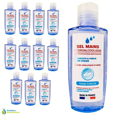 Gel mains Hydroalcoolique x 12 pièces