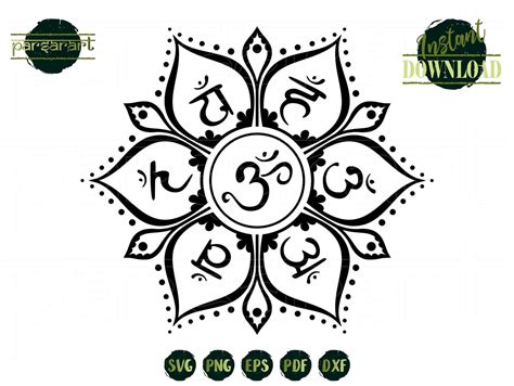 Chakras Svg Chakra Symbols Svg Namaste Clipart Yoga Svg Mandala