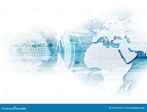 Vector O Conceito Global Digital Da Tecnologia Fundo Abstrato