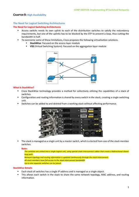 Chapter 9 CCNP Switch 7 Course CCNP Switch Implementing IP Switched