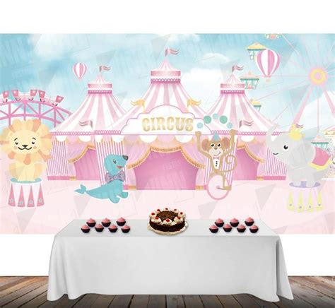 Painel Retangular 4m Circo Rosa
