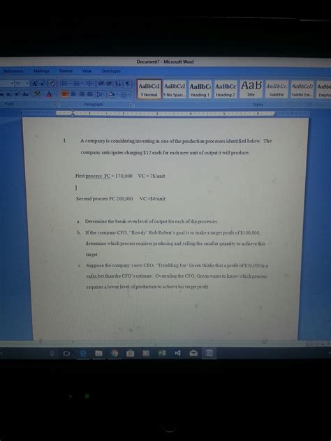 Solved Document7 Microsoft Word References Mailings Review Chegg