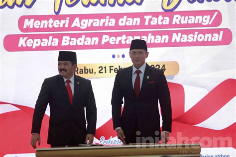 Foto AHY Jalani Prosesi Serah Terima Jabatan Menteri ATR BPN