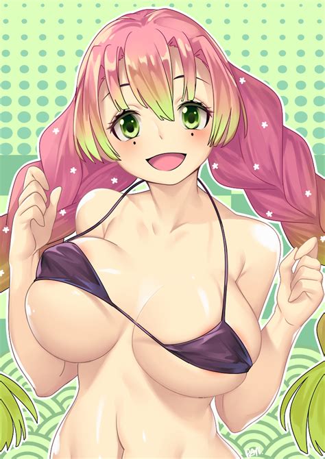 Rule 34 Areola Slip Areolae Bikini Black Bikini Black Swimsuit Blush Braids Breasts Cleavage