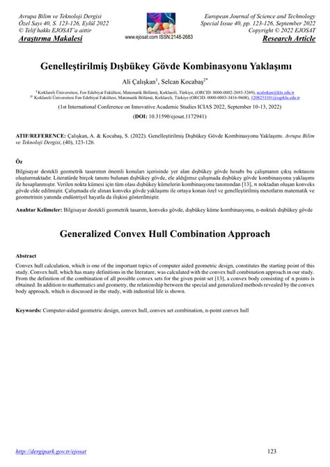 pdf generalized convex hull combination approach