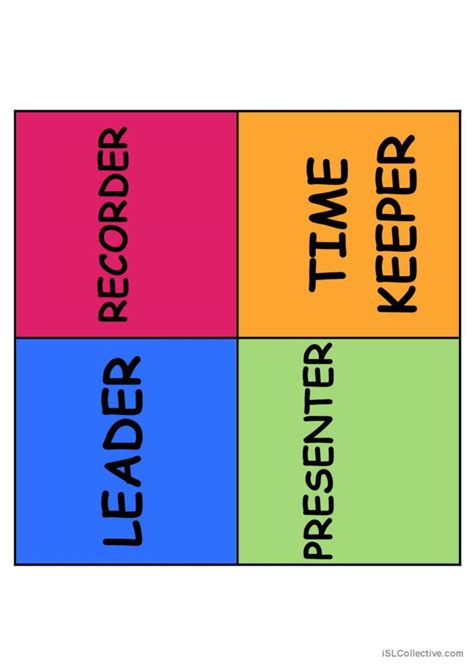 Cooperative Learning Jobs English Esl Worksheets Pdf Doc