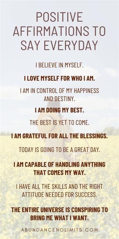 Afirmaciones Positivas Para Decir Todos Los D As Superaci N Personal