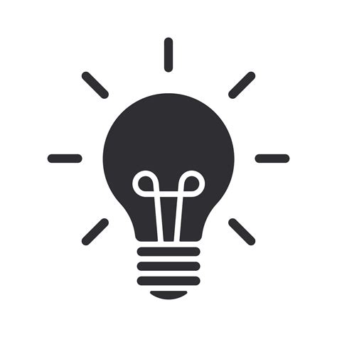 Silhouette Of Light Bulb 19470376 Vector Art At Vecteezy