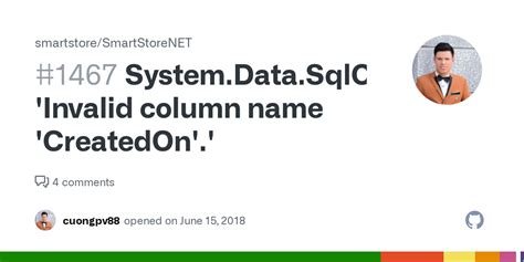 System Data SqlClient SqlException Invalid Column Name CreatedOn