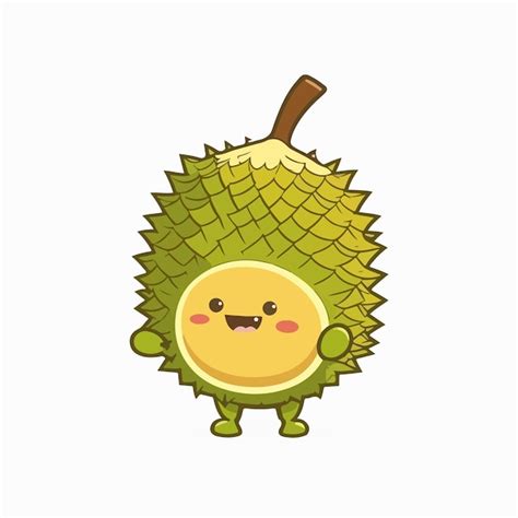 Premium Vector Vector Cute Durian Cartoon Style