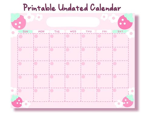 Kawaii Wall Calendar Printable Calendar Collection