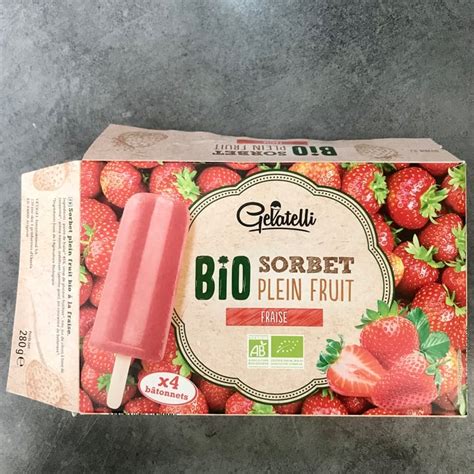 Gelatelli Bio Sorbet Plein Fruit Fraise Reviews Abillion