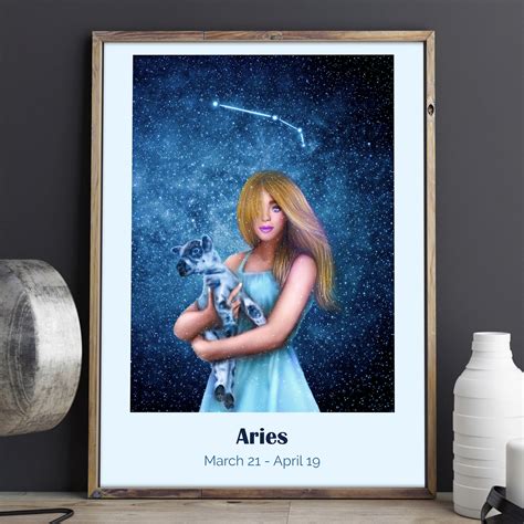 Aries Zodiac Sign Printable Poster 3 Sizes Magda Design Printable